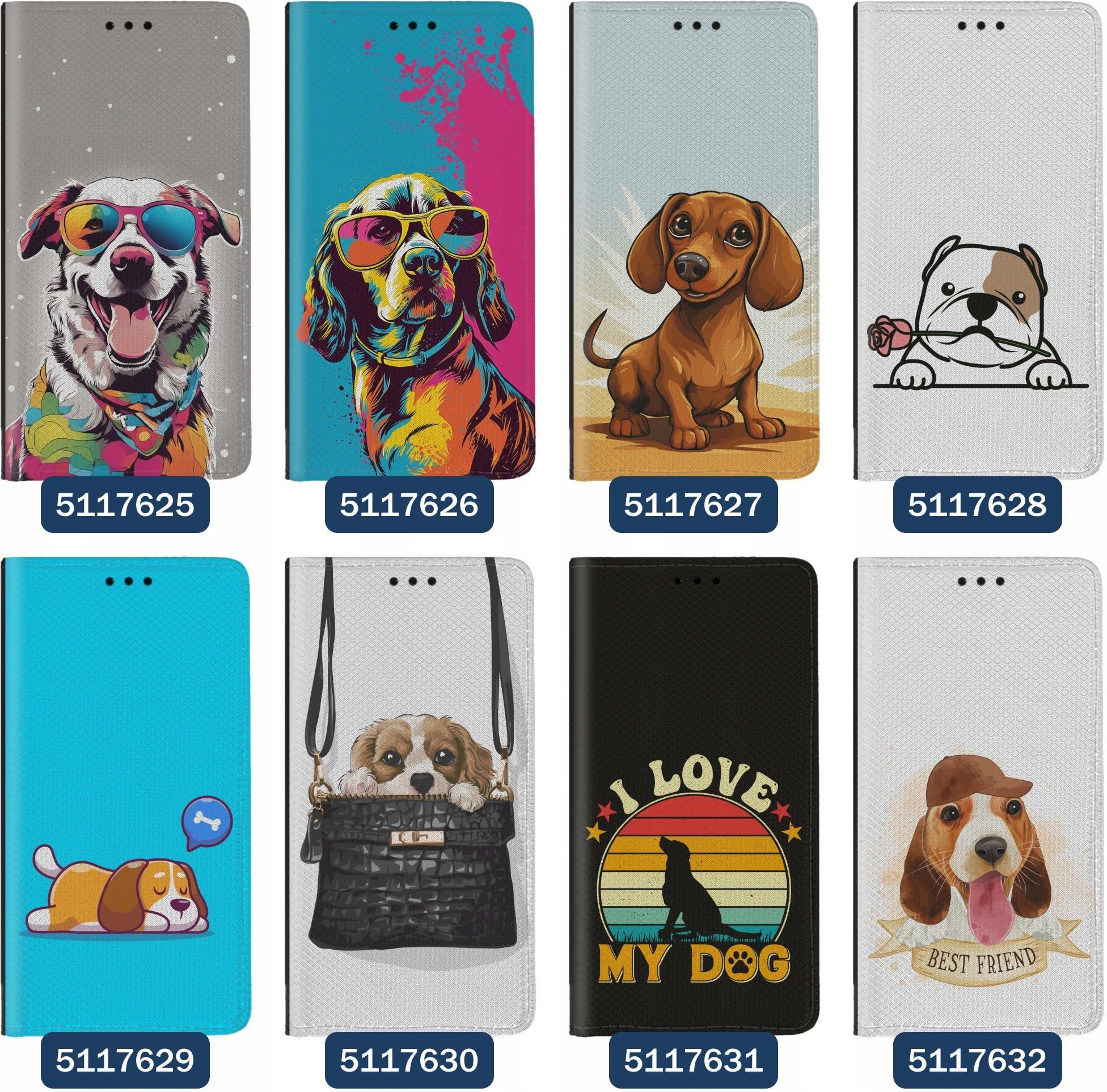 Superetui Etui Z Klapką Do Xiaomi Redmi 12C Poco C55 Pies Psy Pieski ...