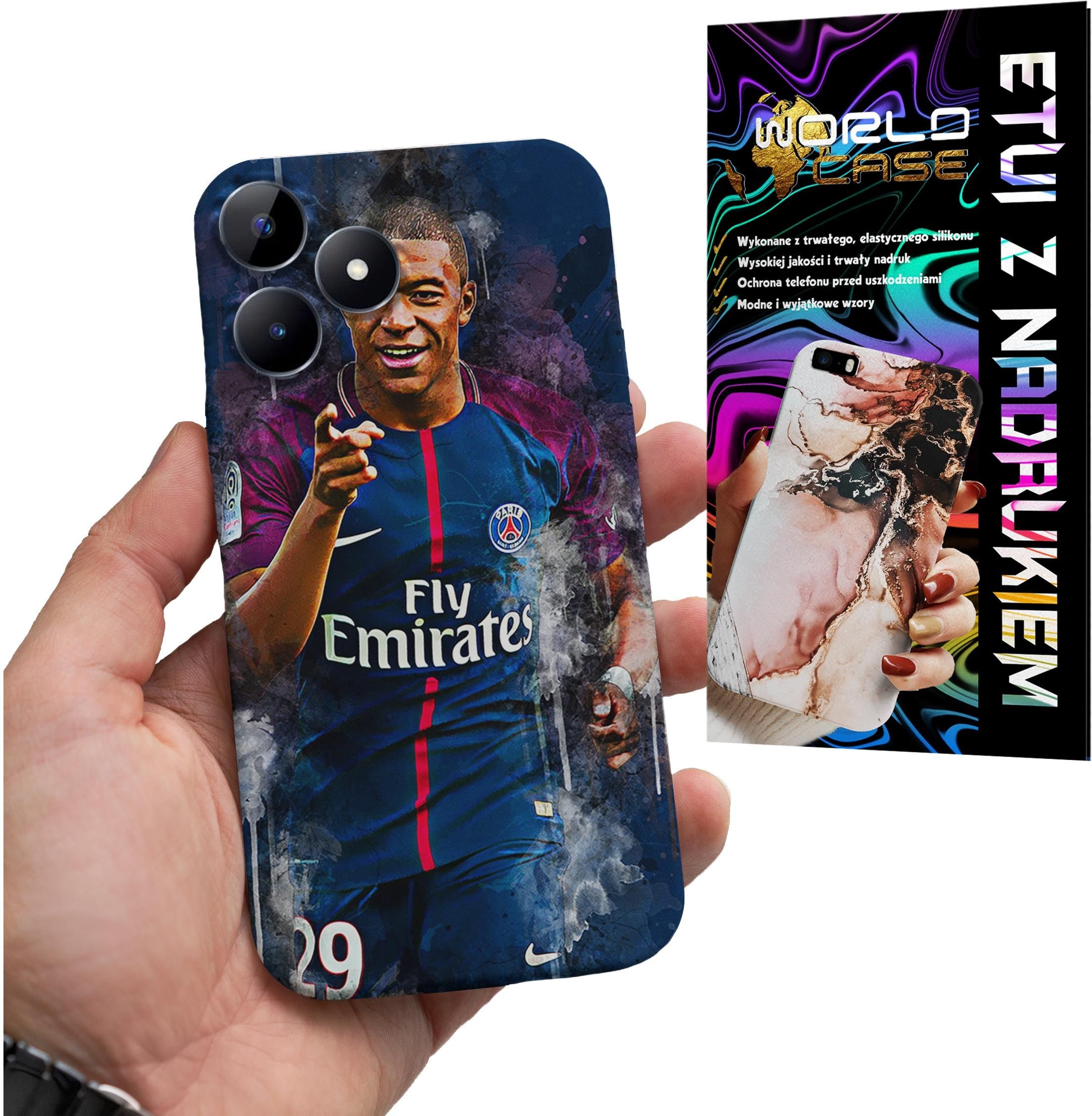 World Case Etui Do Realme C51 C53 4G Mbape Psg Piłkarskie Messi Ronaldo ...