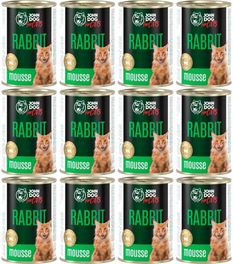 Karma John Dog For Cats Mus Królik 12x400g - Ceny i opinie - Ceneo.pl