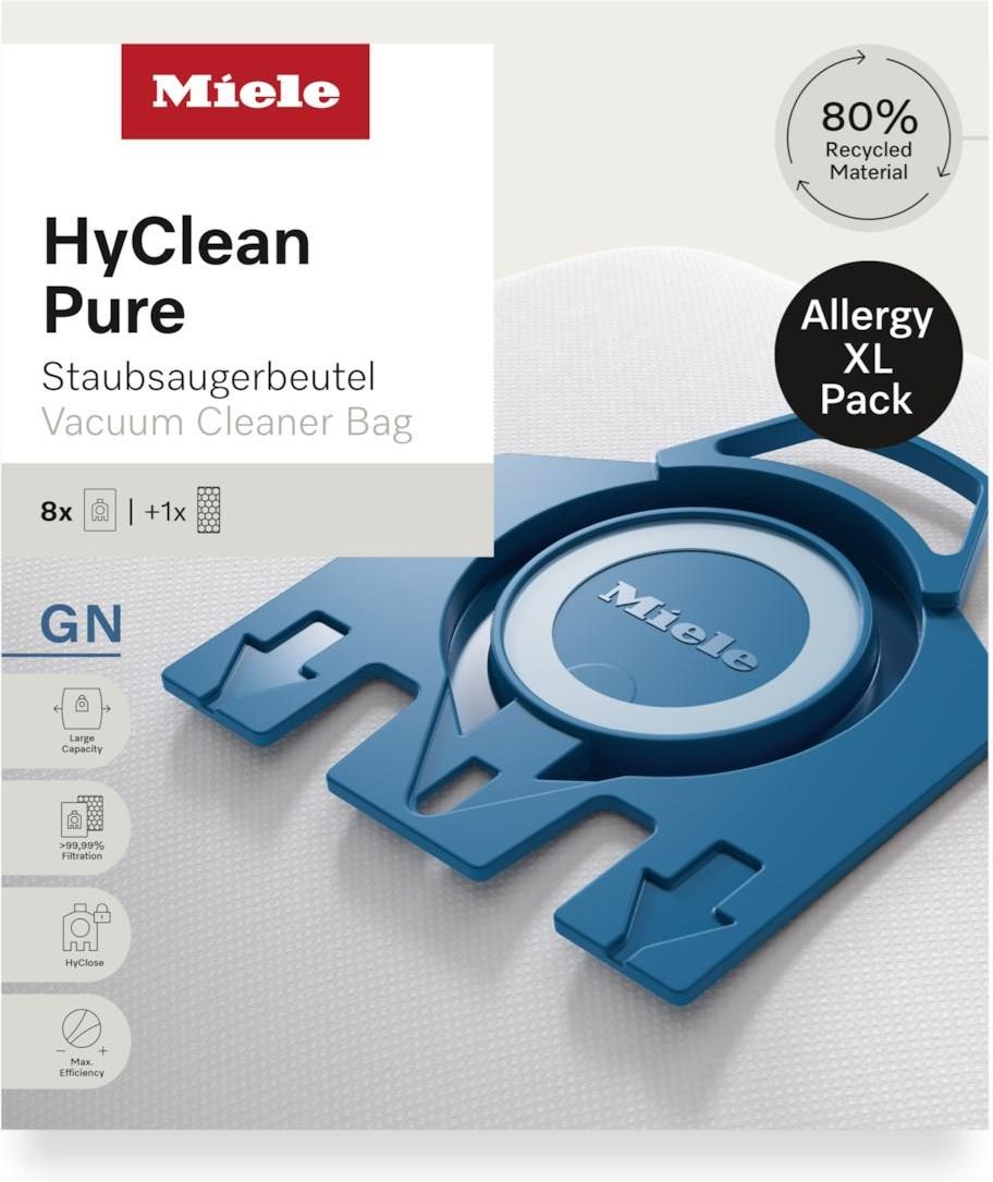 Worek do odkurzacza Miele GN Allergy XL HyClean Pure 8 szt. - Opinie i ...