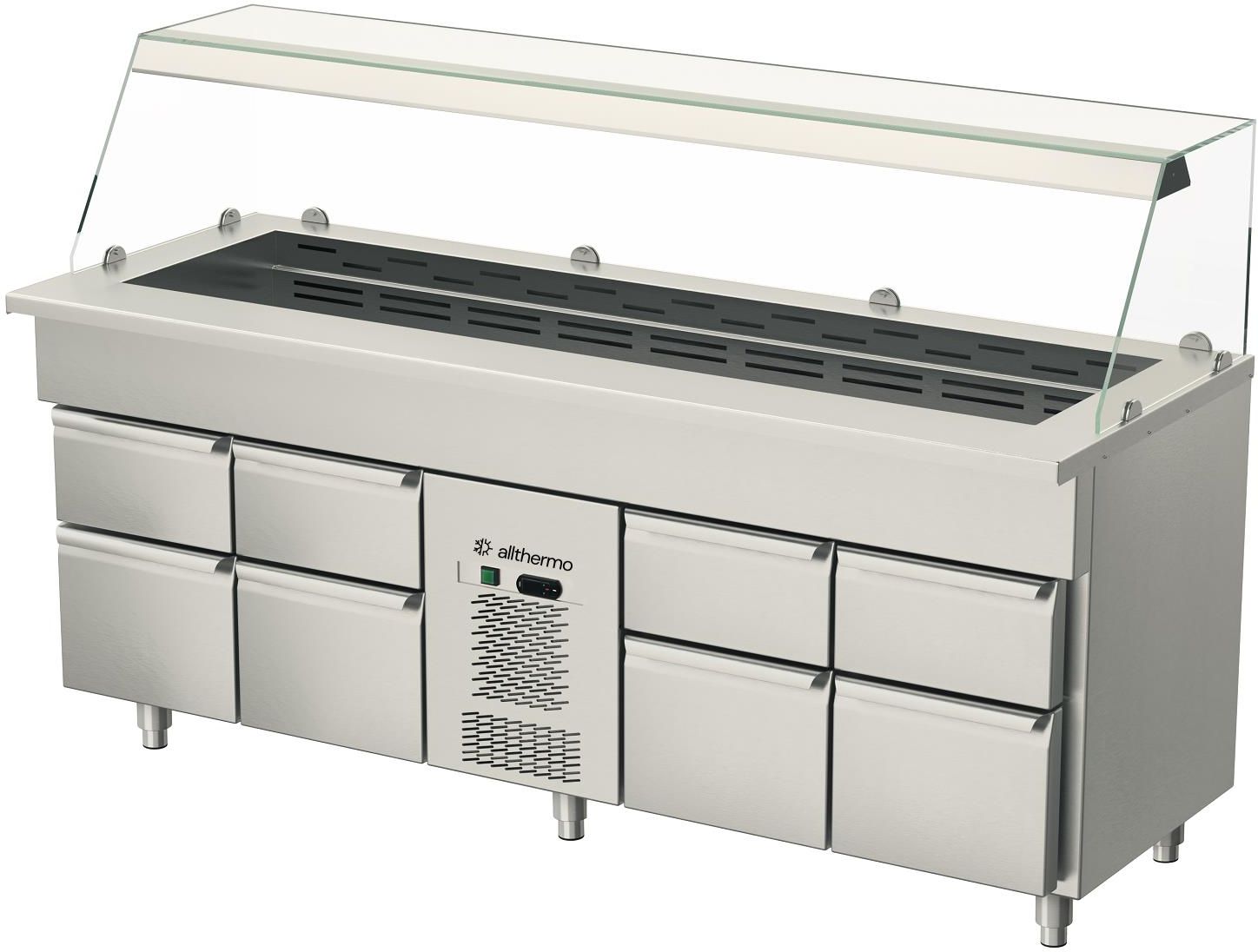 Urządzenie chłodnicze Allthermo Stół Chłodniczy Z Szufladami, Rynną ...