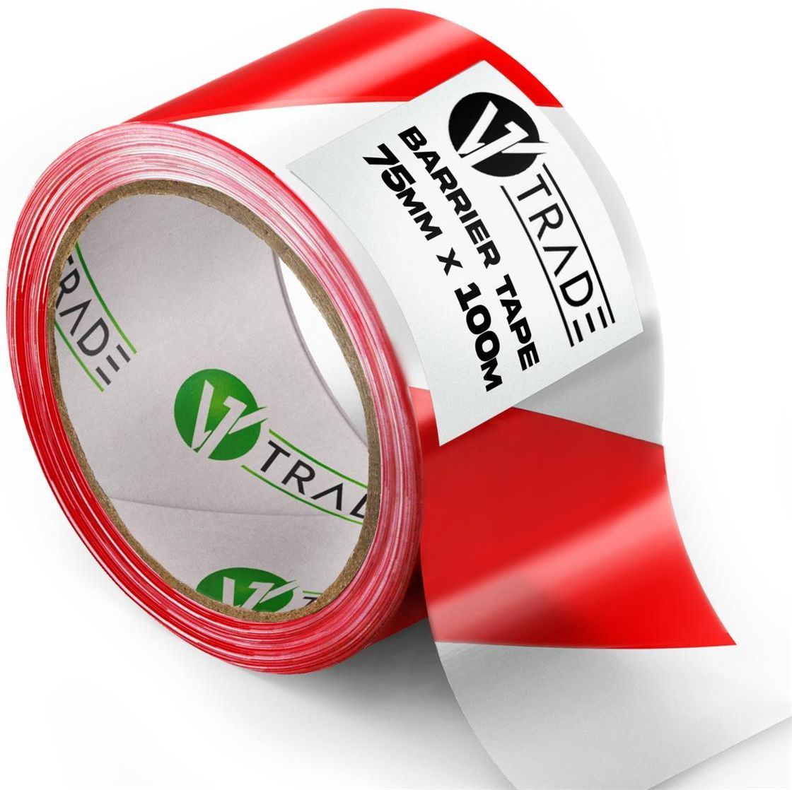 V1 Trade Taśma Odgradzająca, Czerwono-Biała, 75mm X 100 M, Ostrzegawcza ...