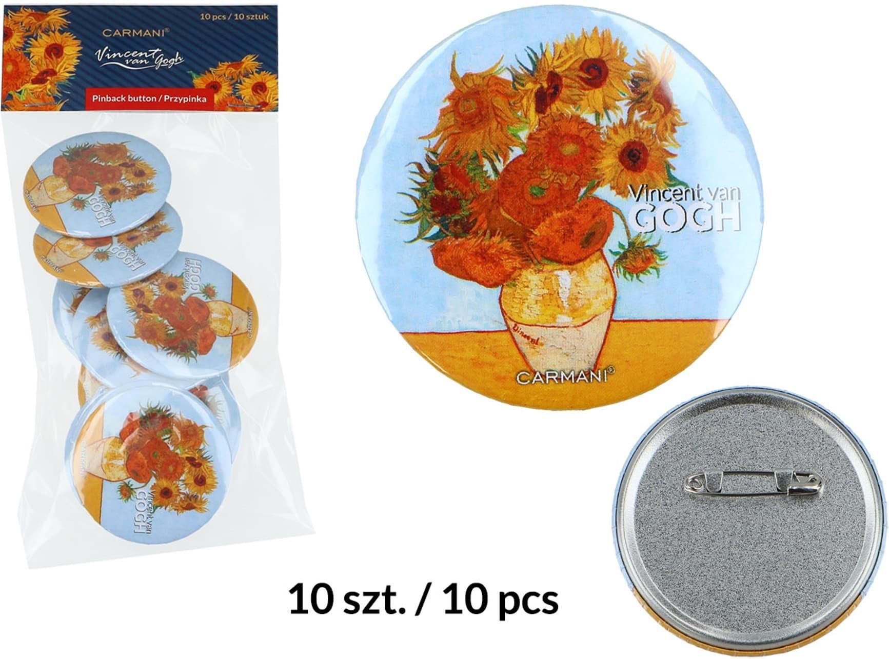 Carmani Kpl. 10 Przypinek V. Van Gogh Słoneczniki - - Ceny i opinie - Ceneo.pl