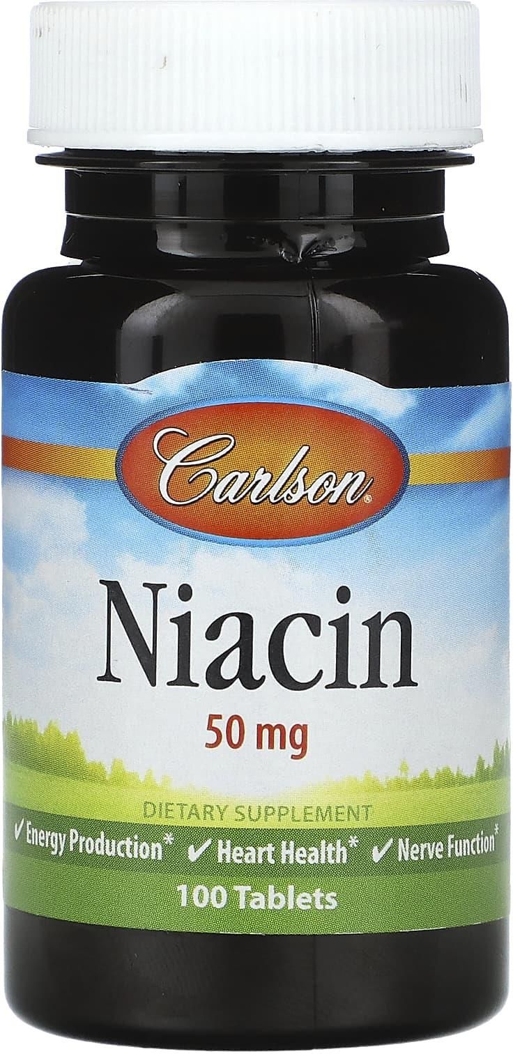 Carlson Niacin 50 Mg 100Tabl - Opinie i ceny na Ceneo.pl