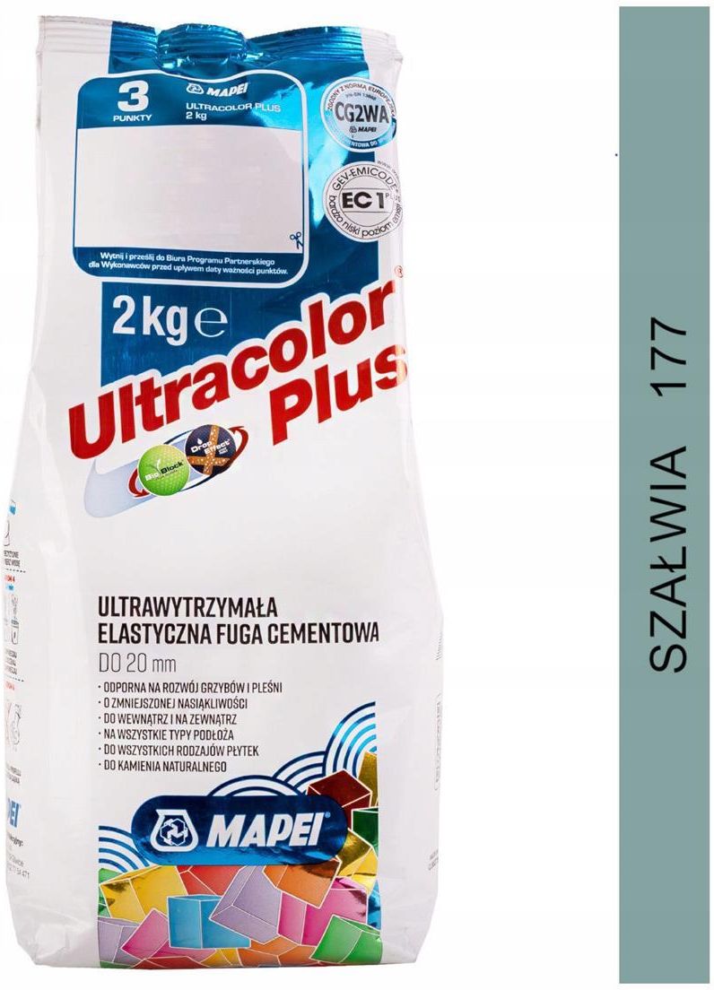 Fuga Mapei fuga ULTRACOLOR PLUS 177 SZAŁWIA 2KG - Opinie i ceny na Ceneo.pl