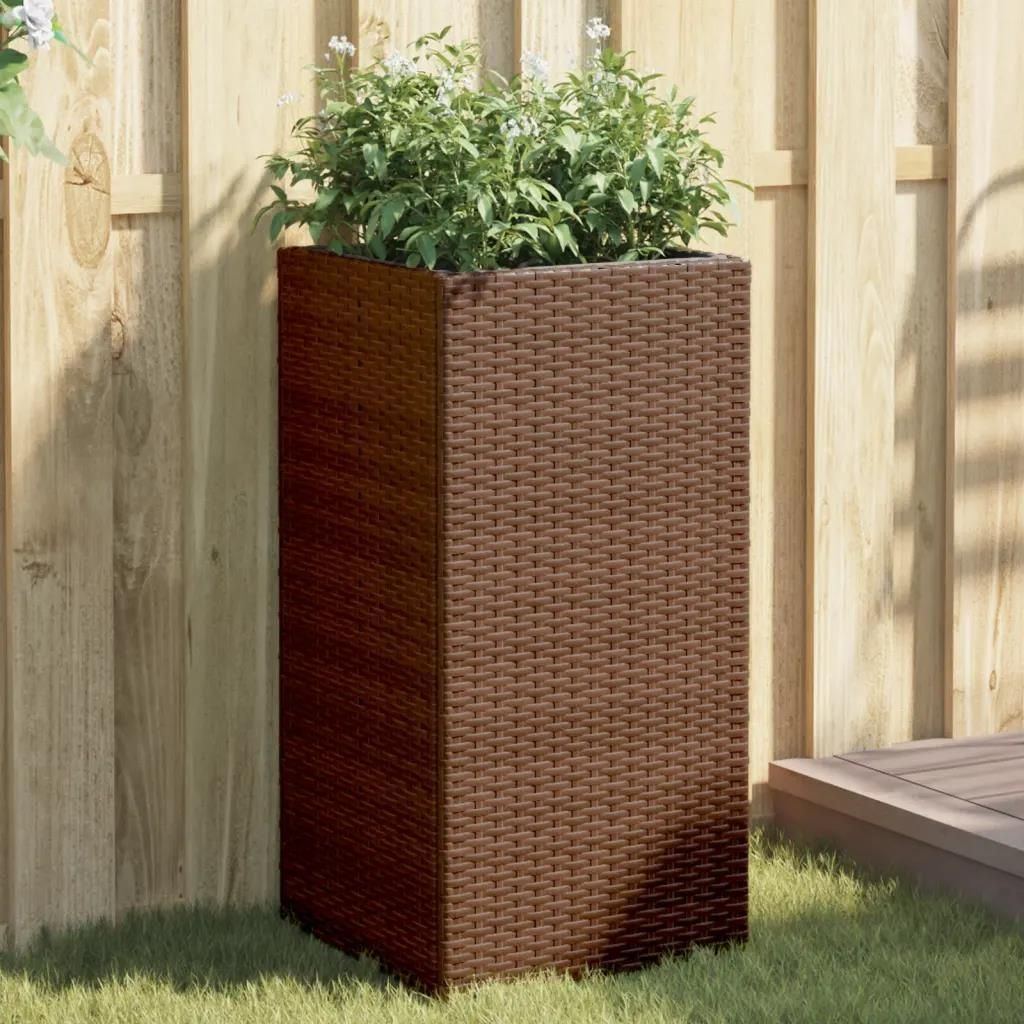 VidaXL Donica Brązowa 40X40X80cm Rattan Pe 366414 - Ceny i opinie ...