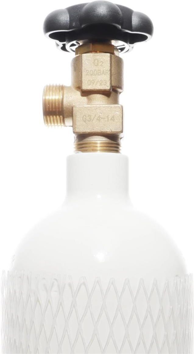 Butla 2,7L Tlen medyczny O2 200bar/325bar + Reduktor Tlen medyczny O2 z ...