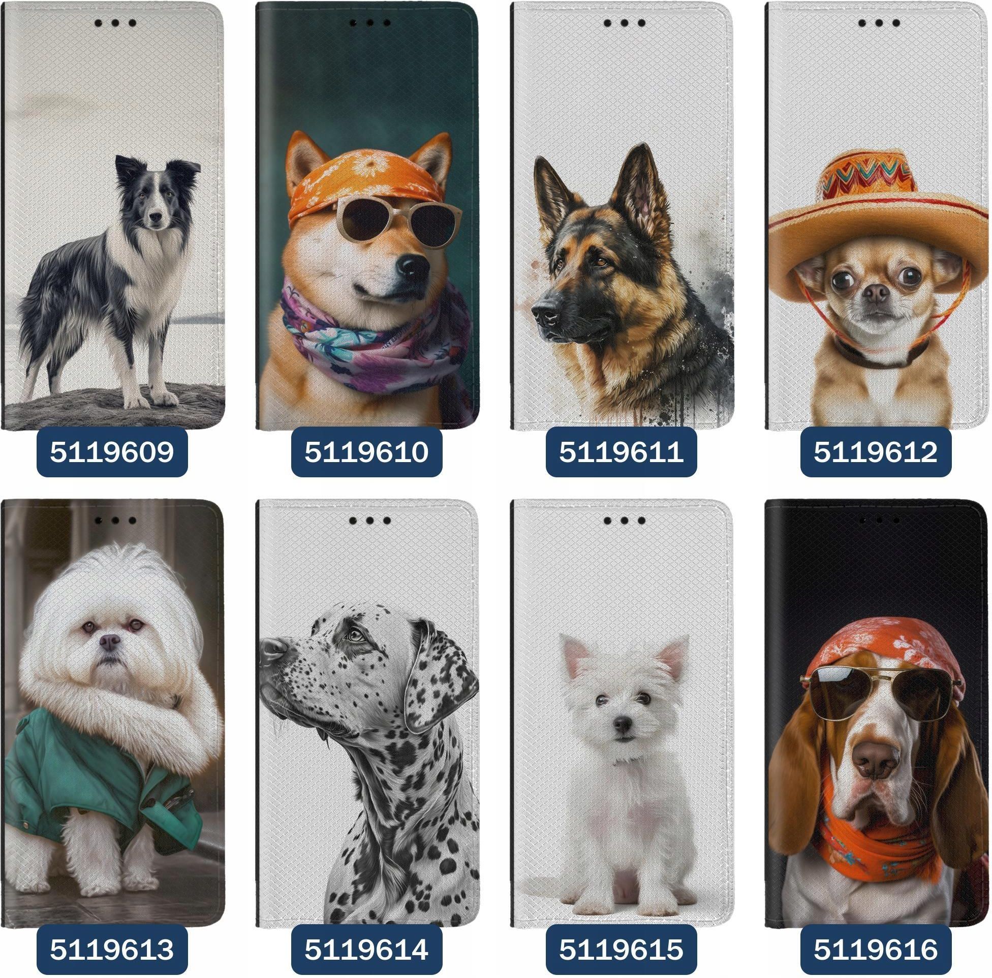 Superetui Etui z klapką do Oppo Reno 10 5G /10 Pro 5G Psy Pieski ...