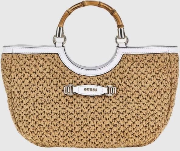 GUESS Brązowa torebka ze słomy Siria Girlfriend Satchel - Ceny i opinie ...