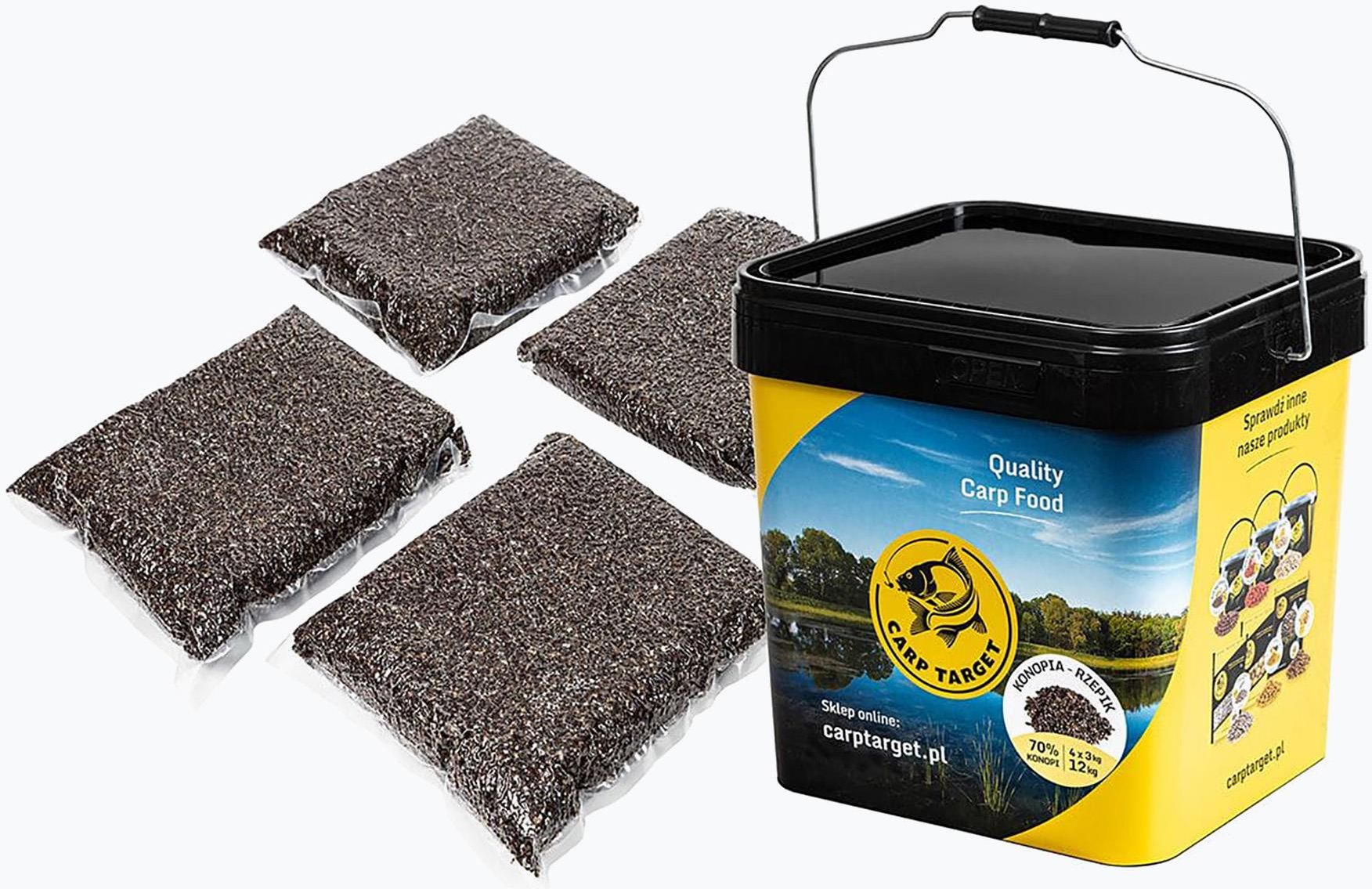 Carp Target Mix Ziaren Ct 62068 Konopia Rzepik 70 30 + Wiadro 17L 12kg ...