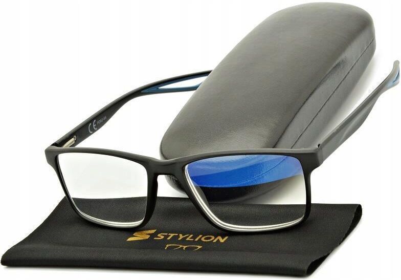 Stylion Plusy +1.25 Męskie Okulary Do Czytania Korekcyjne Blue Light ...