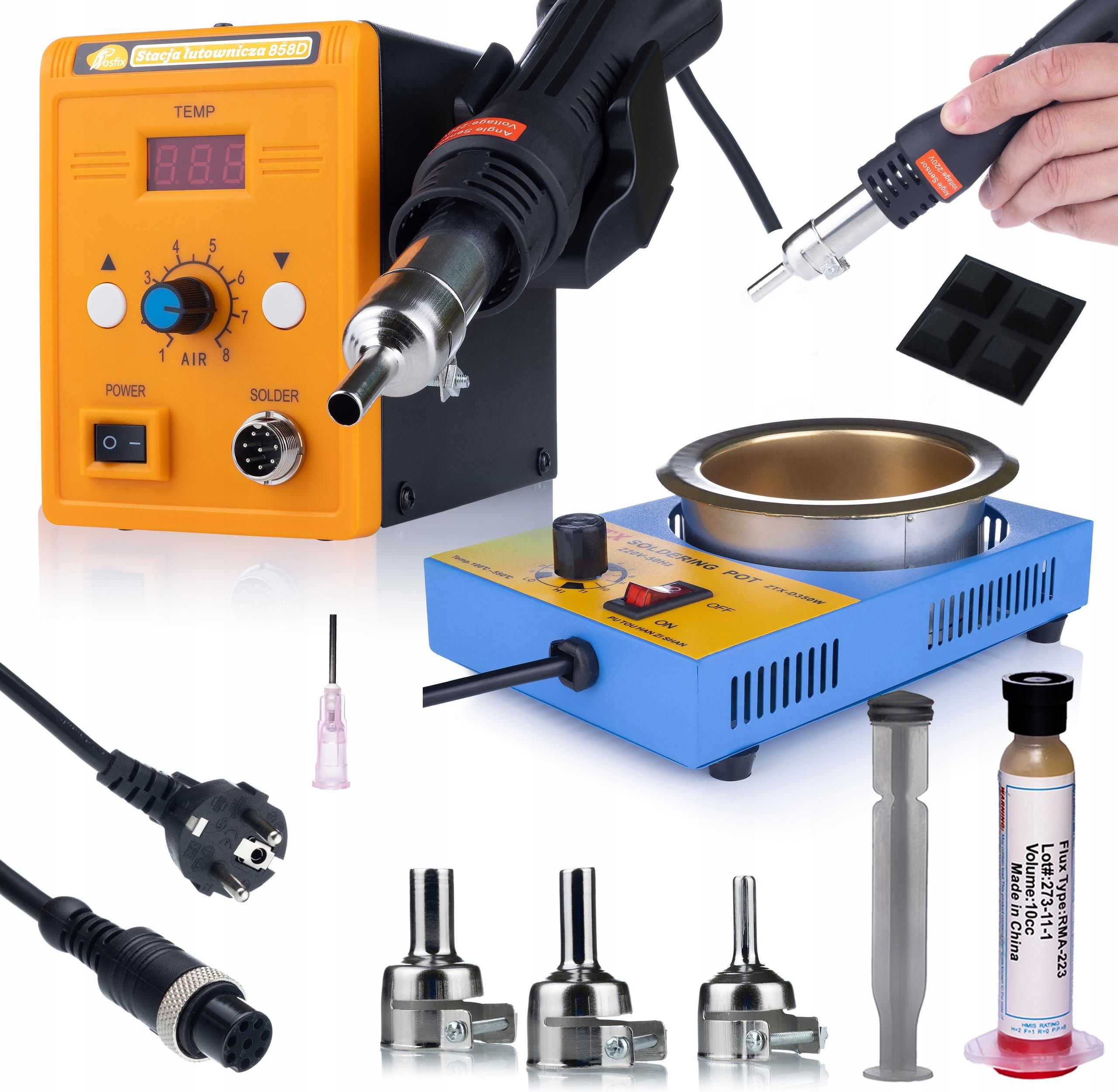 Lutownica Rosfix Profesjonalna Stacja Lutownicza Hot-Air Rosfix 858D ...