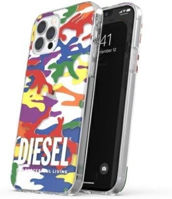 Diesel Clear Case Pride Camo Aop Iphone 12 Pro Multikolor Colorful ...