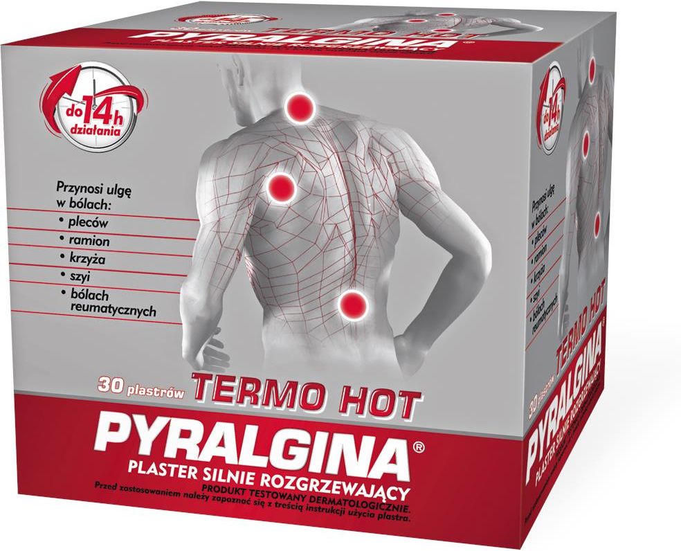 Leki przeciwbólowe Pyralgina Thermo Hot plaster rozgrzewający 30 szt ...