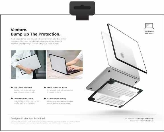 Uniq Etui Venture Na Macbook Air 13 (2018 2022) Czarne - Etui na ...