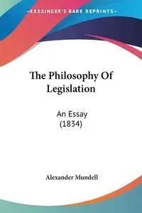 The Philosophy Of Legislation - Literatura obcojęzyczna - Ceny i opinie ...