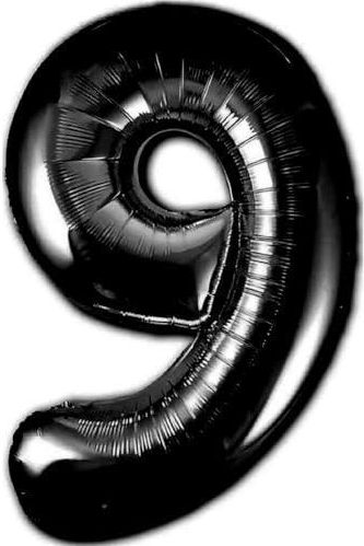 Jonami Balon 9 Urodziny Numer Czarny Xxl Ogromny Foliowy 100cm ...