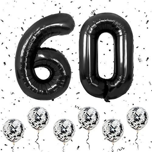 Ousuga Balony Cyfry 60 Czarne 40 Calowe Duże Foliowe Numer 6 I 0 Z ...