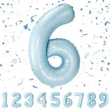 Maclunar Balony Z Cyframi 15 Niebieskie Baby Blue 127cm Olbrzymie ...