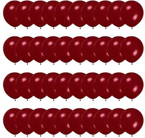 Wasaii Burgundowe Balony Ze Wstążką 60szt. Balonów 30cm Bordowe Helowe ...