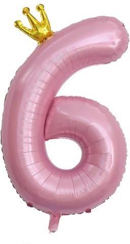 Jieddey Balon Z Cyfrą 6 Balony Na Urodziny 102cm Olbrzymi Foliowy W ...