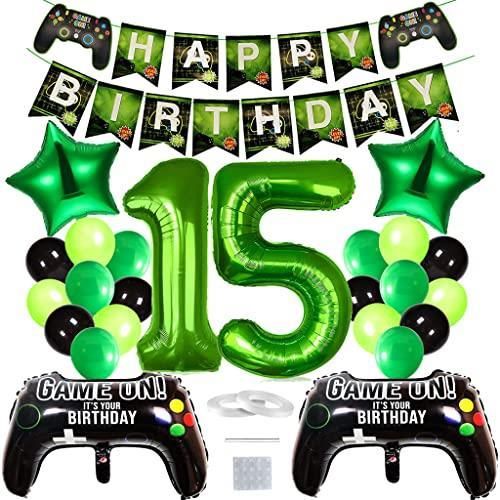 Glecxuy Gra Wideo Dekoracja Urodzinowa Dla Chłopców W Wieku 15 Lat ...