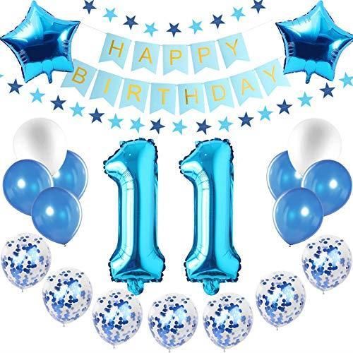 Xionghonglong Niebieskie Balony Metaliczne Balon Na 11 Urodziny ...