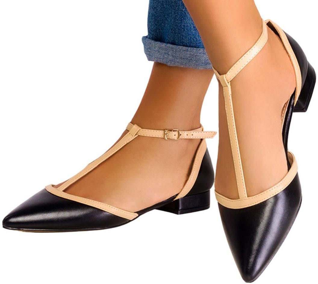 Baleriny Damskie Płaskie Buty T-bar Lekkie New 39 - Ceny i opinie ...