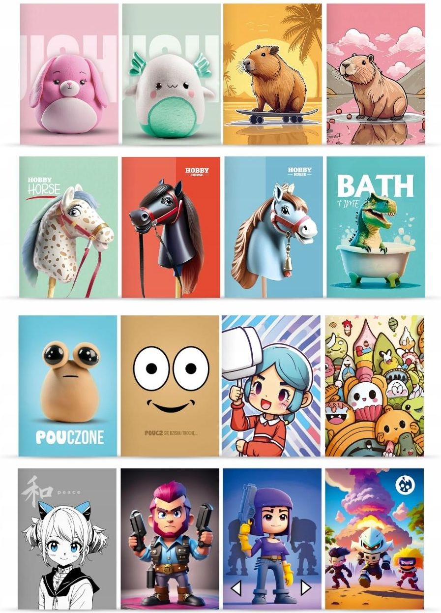 Delta-Graphix Delta Graphix Zeszyt A5 Szkolny W Kratkę 32 Kartki Zestaw ...