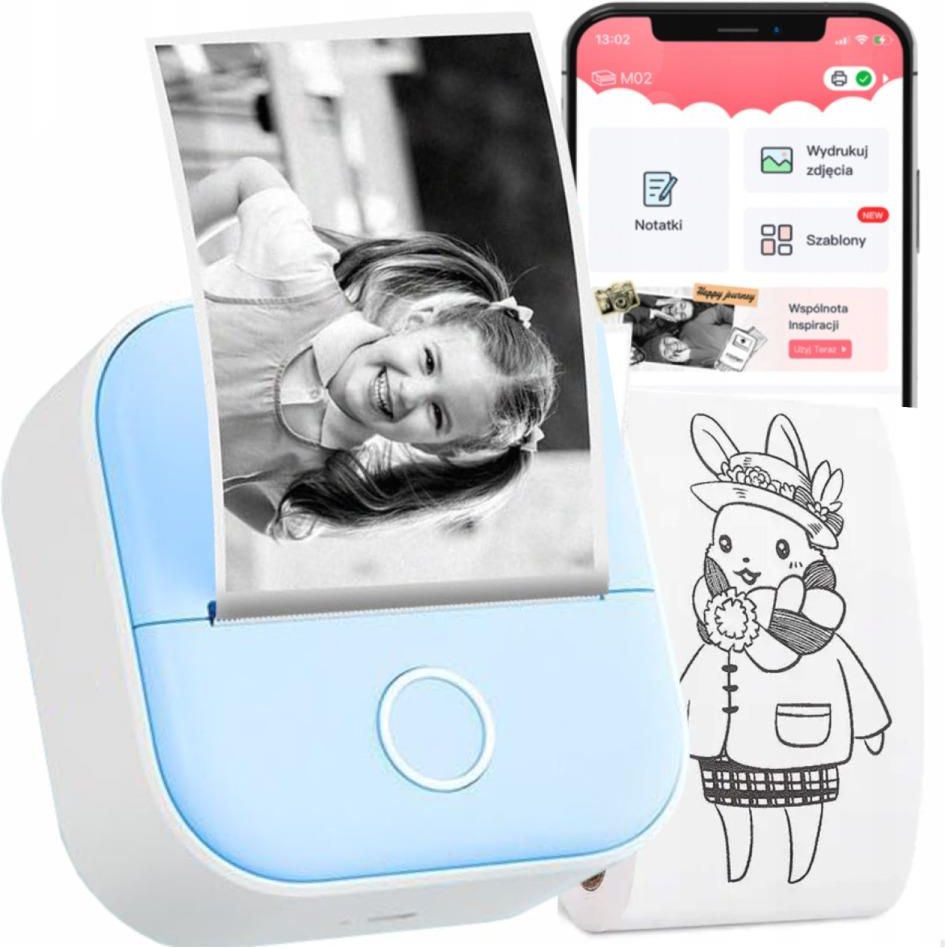 Drukarka etykiet Aimo Phomemo T02 Niebieska DT02BLUE - Ceny i opinie ...