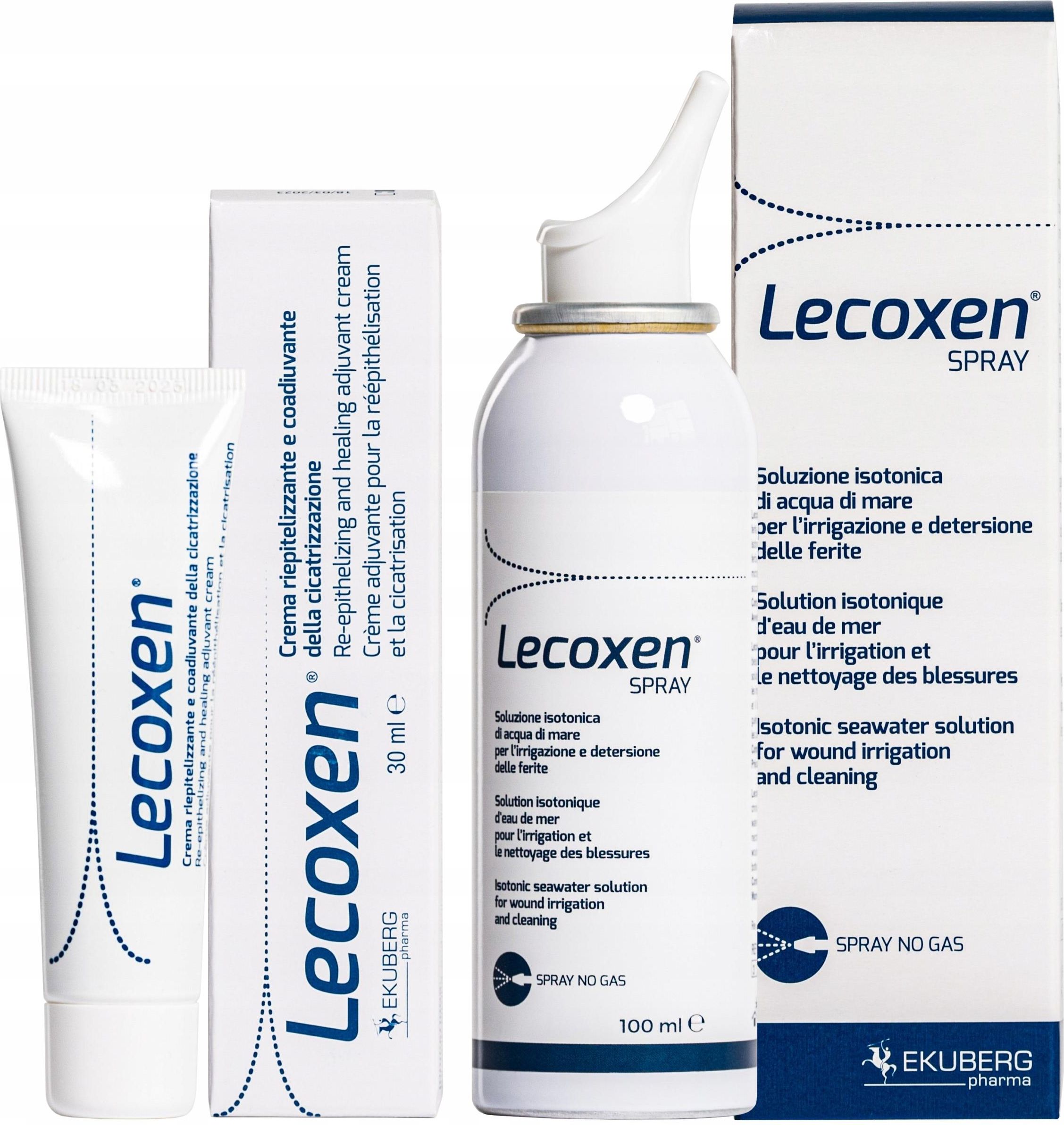 Lecoxen Zestaw: Krem Do Ran Gojący 30ml + Spray Na Rany 100ml Na ...