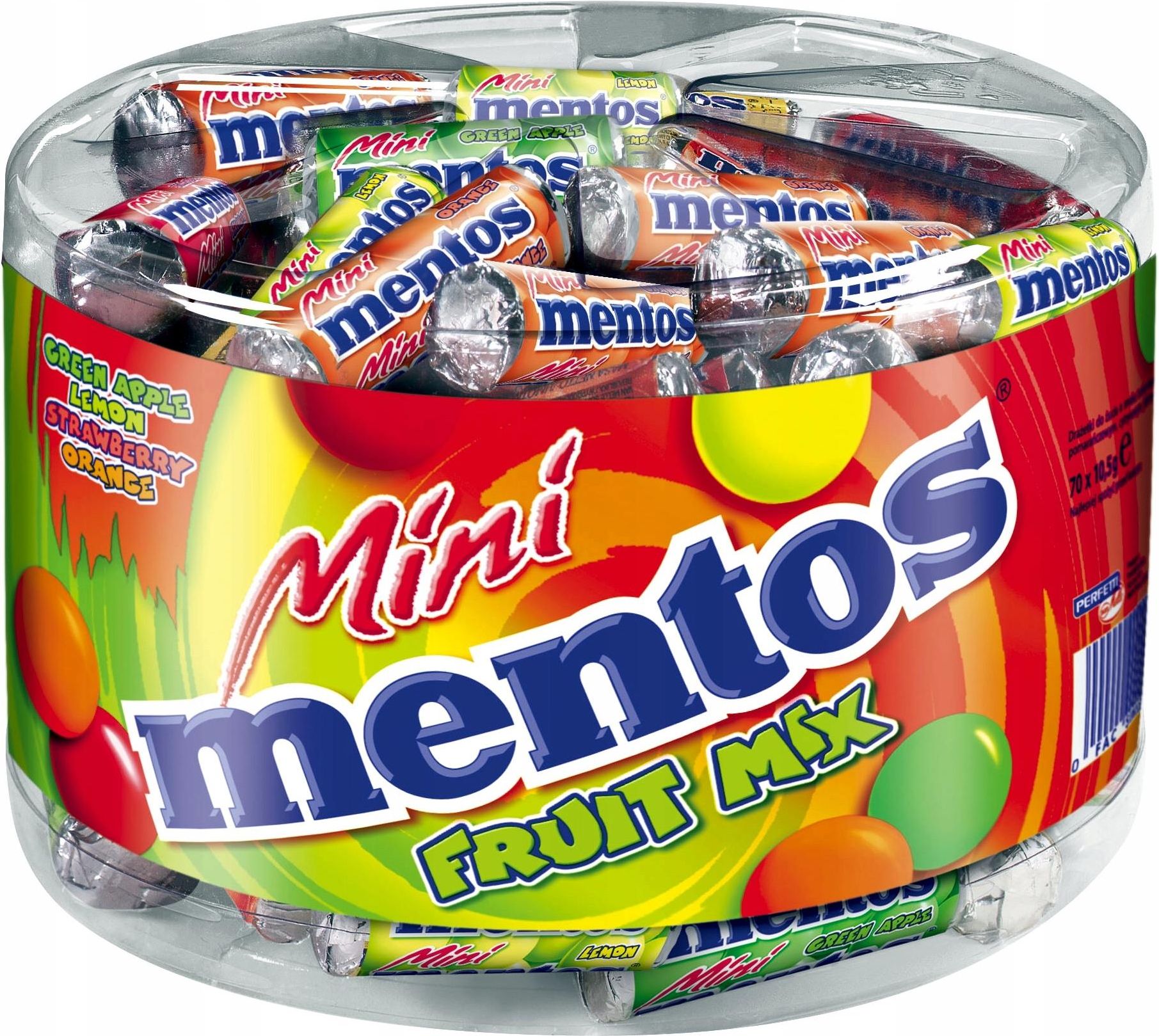 Mentos Cukierki Gumy Do Żucia Mini Fruit Mix W 4 Smakach 70x10,5g ...