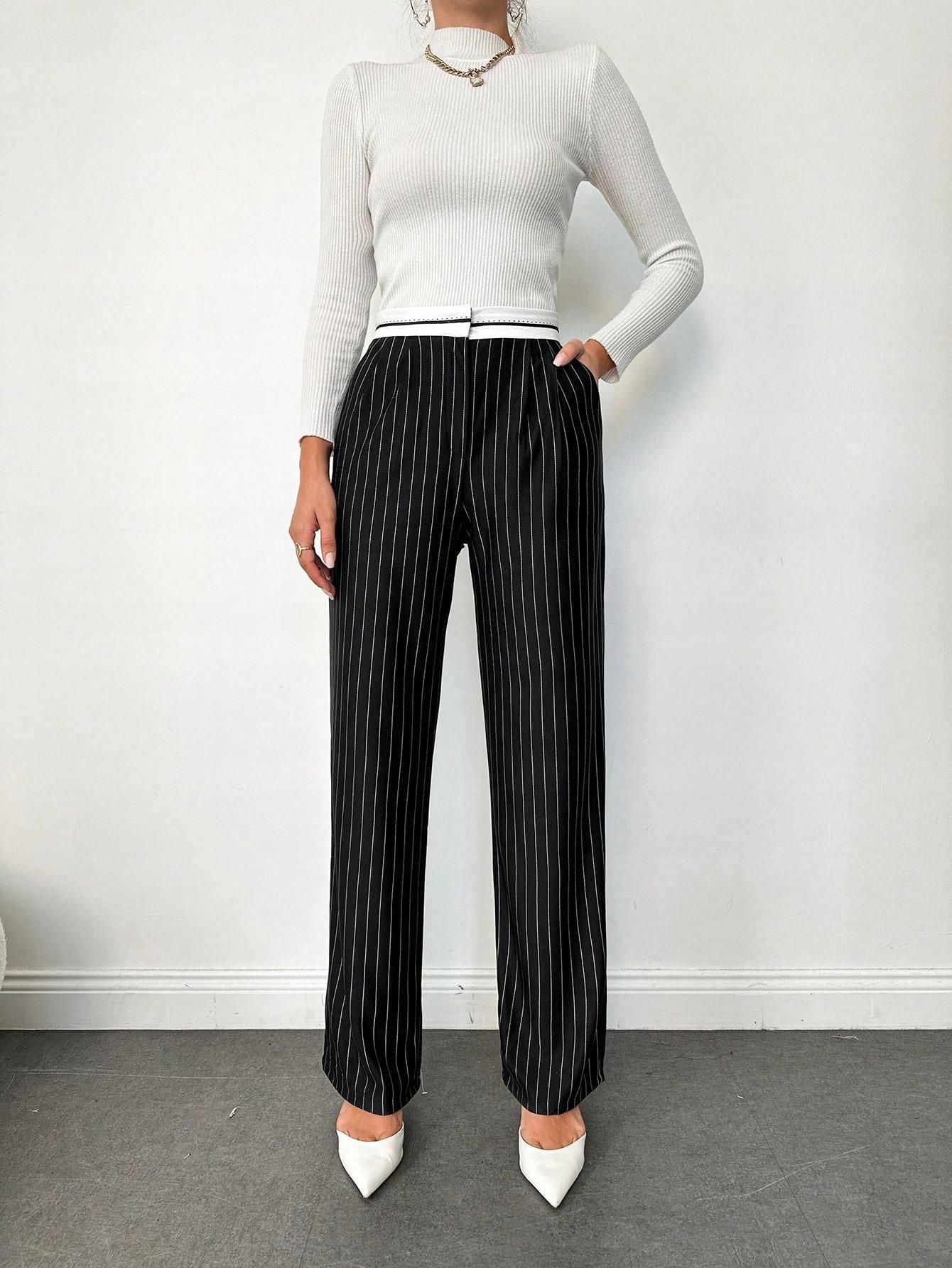 Joy in joy fet proste spodnie czarne kontrast paski S NJ2 - Ceny i ...