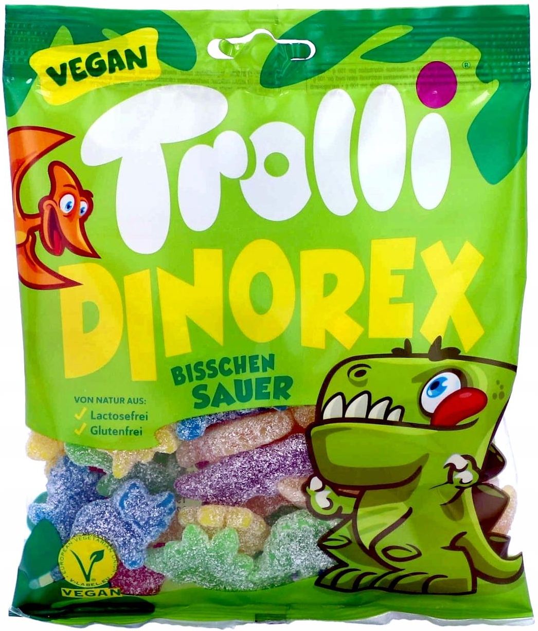 Żelki Dinozaury Dinorex Bisschen Sauer Vegan Trolli 150g - Ceny i ...