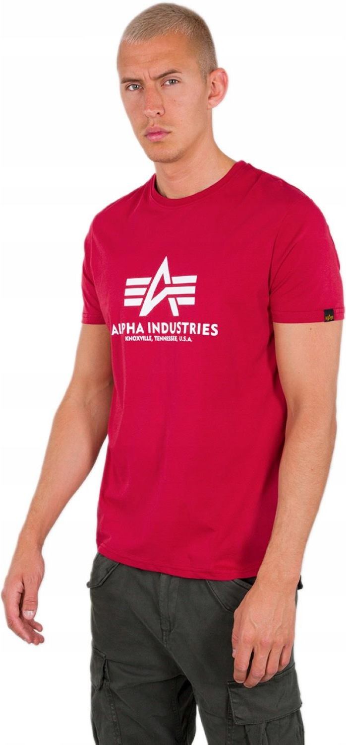 Koszulka Alpha Industries Basic 100501 523 Rbf Red 3XL - Ceny i opinie - Ceneo.pl