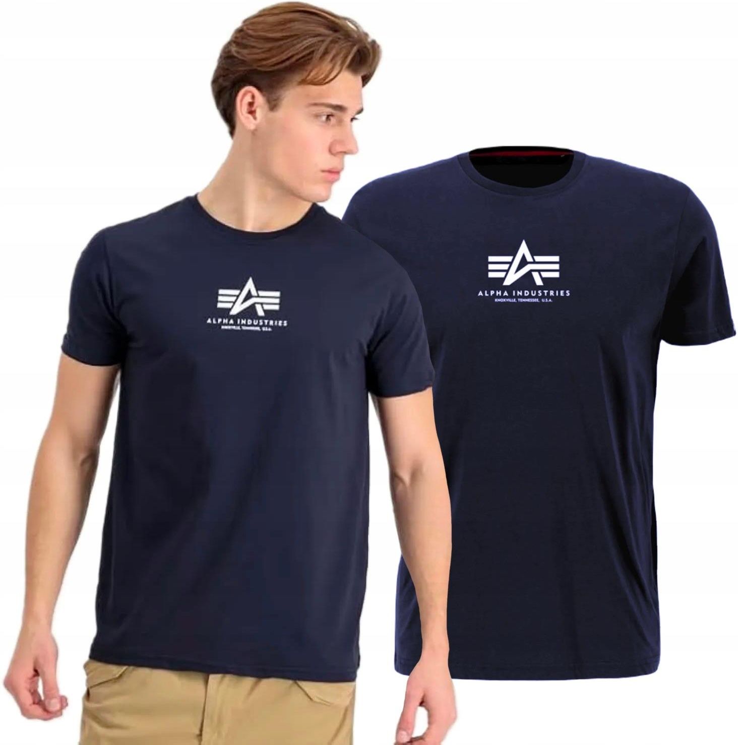 Koszulka Alpha Industries Basic T ML 118533 579 Naval Blue XL - Ceny i opinie - Ceneo.pl