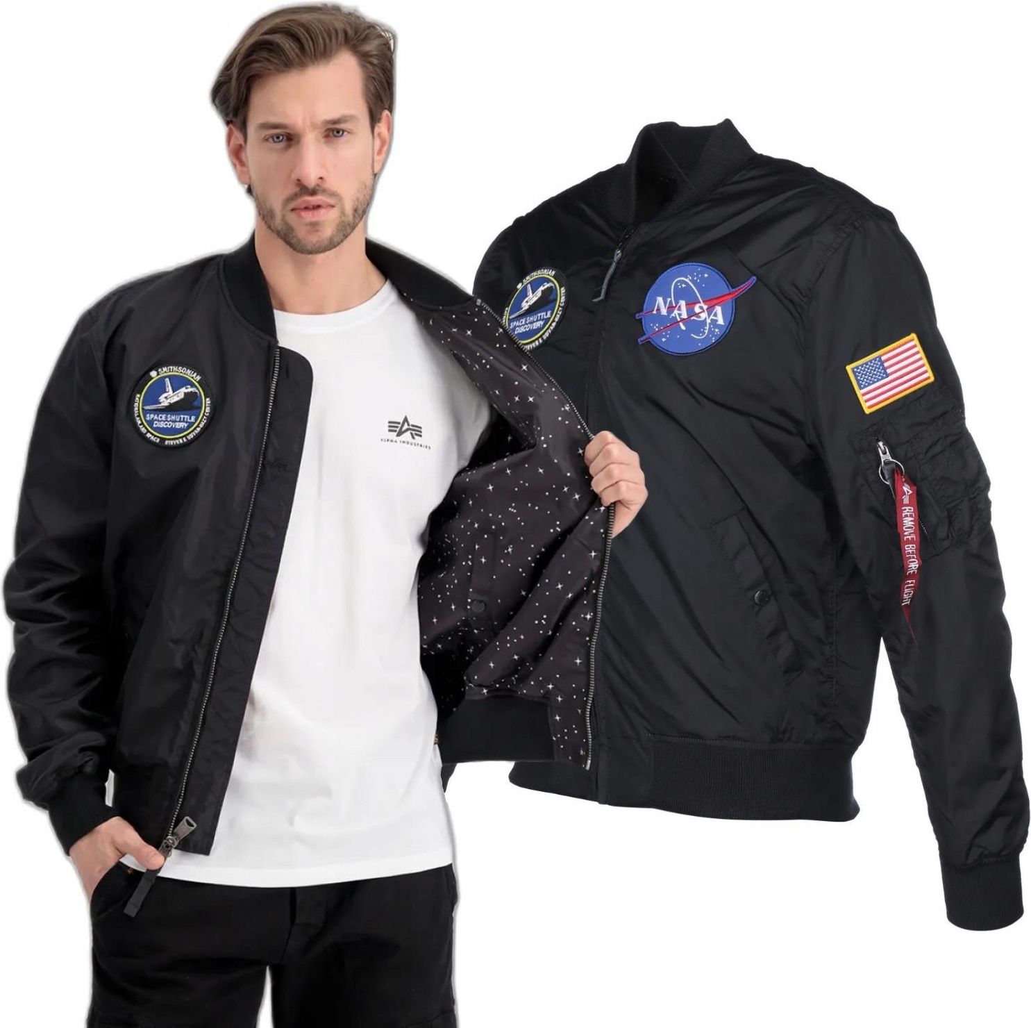 Kurtka Dwustronna Alpha Industries MA-1 Tt Nasa Reversible II 186101 03 ...
