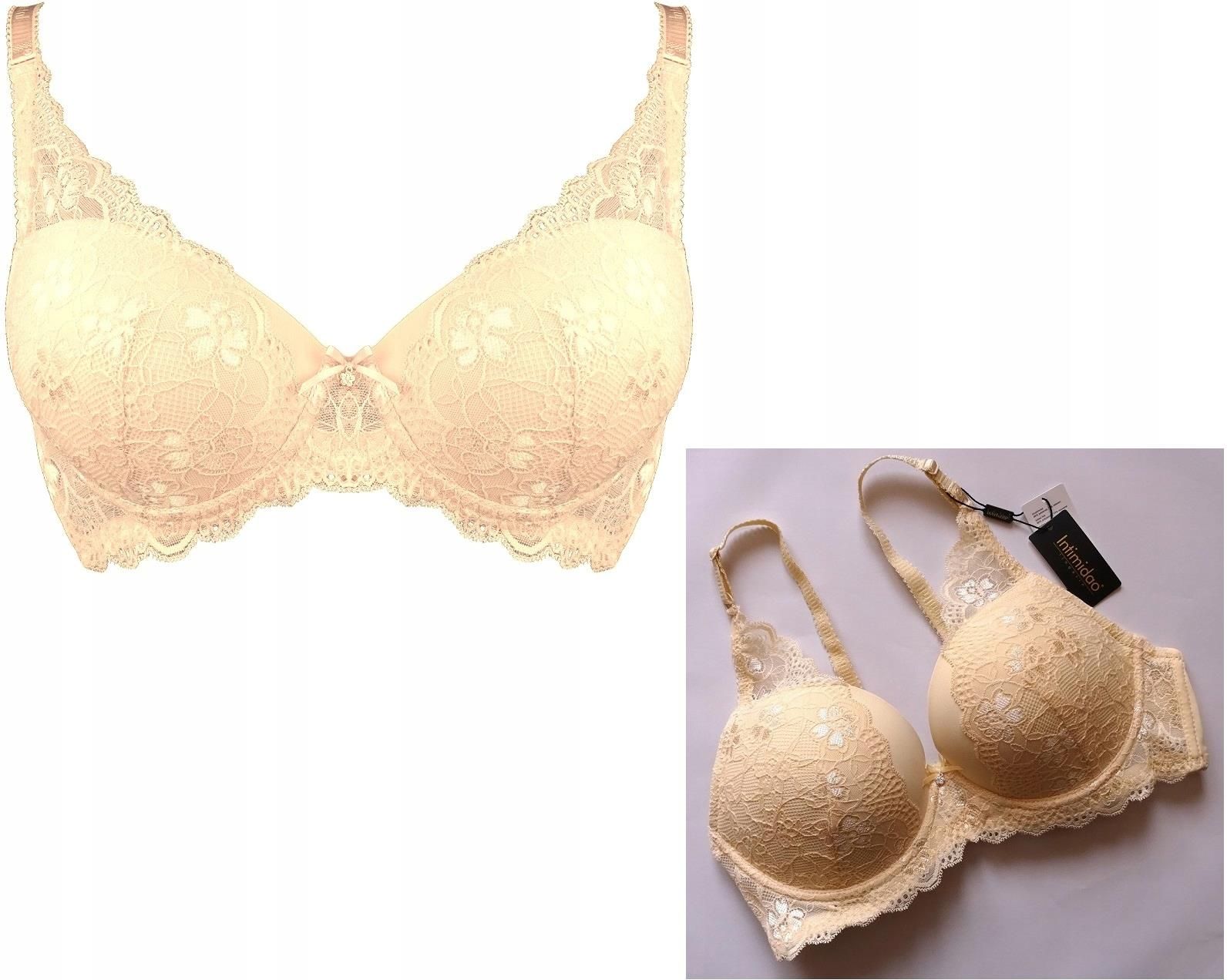 Intimidao koronkowy biustonosz Max push up beżowy 80 B - Ceny i opinie - Ceneo.pl