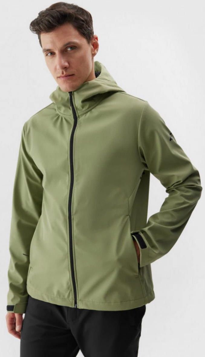 Męska kurtka softshell membrana 5000 4F 4FWAW24TSOFM283 - zielona ...