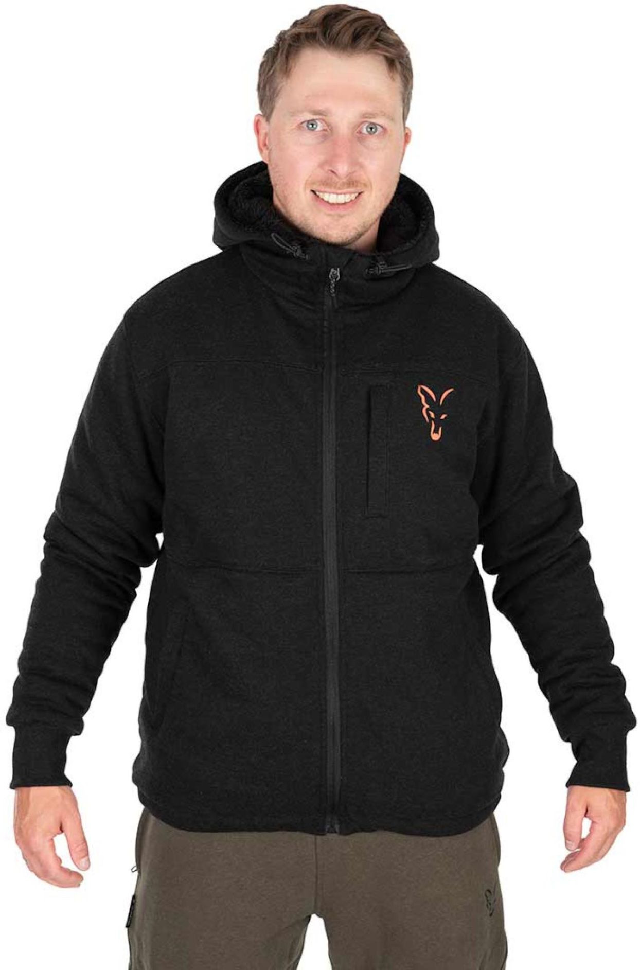 Fox Fishing Bluza Collection Sherpa Hoody Black/Orange XL - Ceny i ...