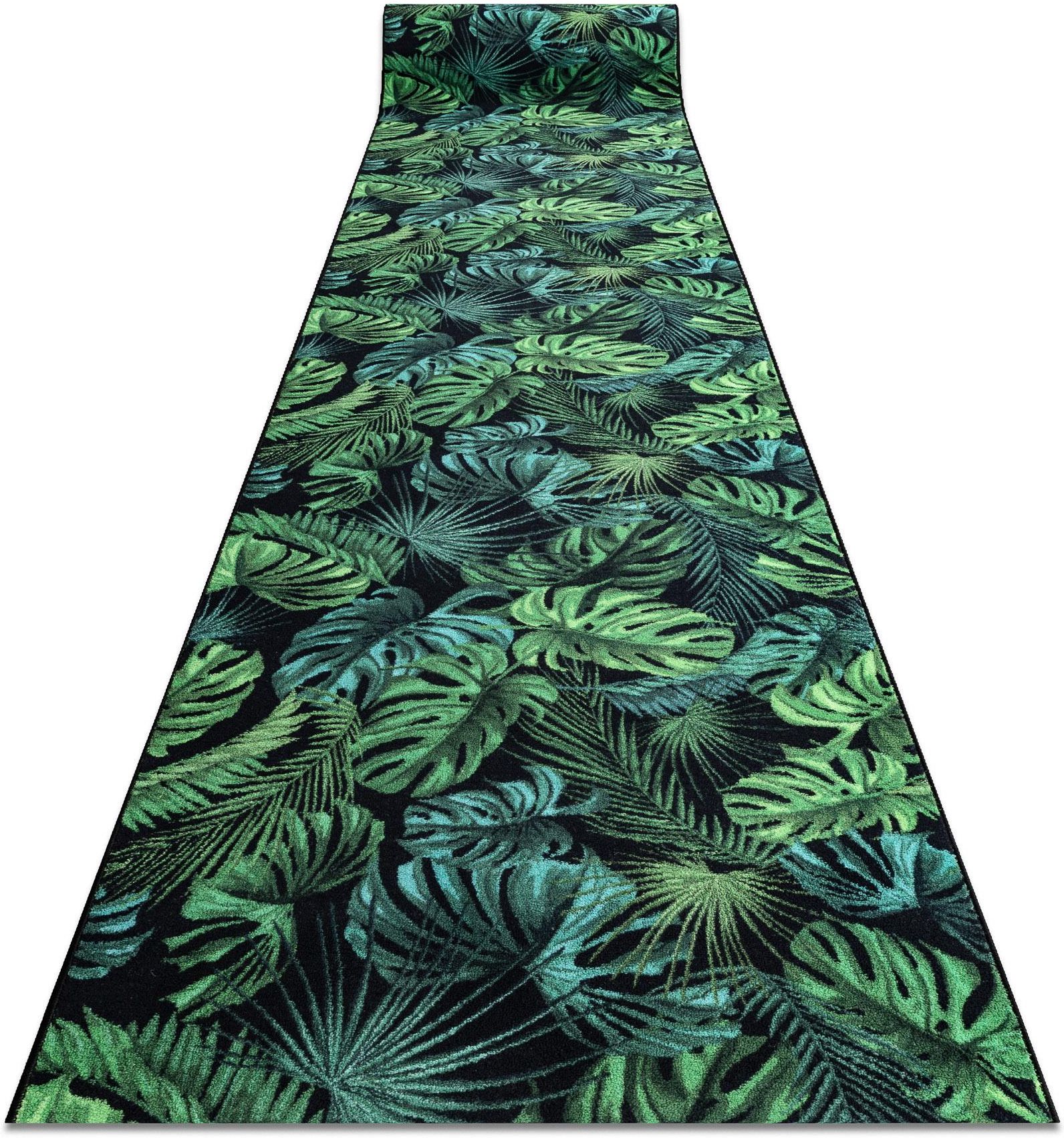 BestenTeppicheDe Chodnik Podgumowany Monstera Liście Guma 67Cm Zielony ...