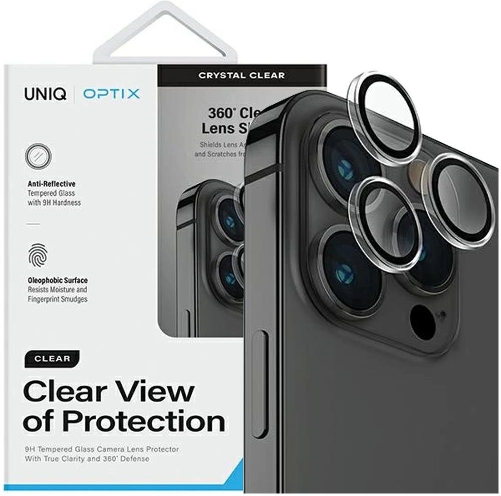Icableseu Szkło Uniq Optix Clear Camera Lens Protector Na Obiektyw Aparatu Iphone 15 Pro Max Z ...