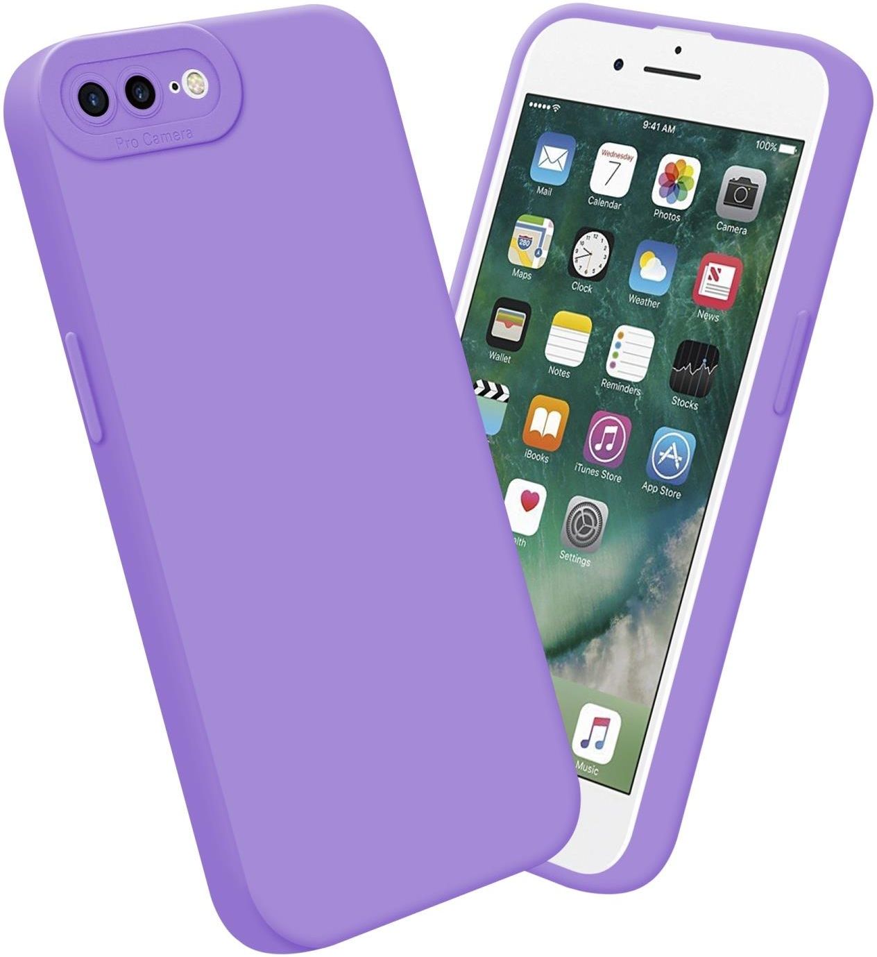 Cadorabo Etui Ochronne Do Apple Iphone 7 Plus 7S Plus 8 Plus W Kolorze Fioletowym Z Silikonu Tpu ...