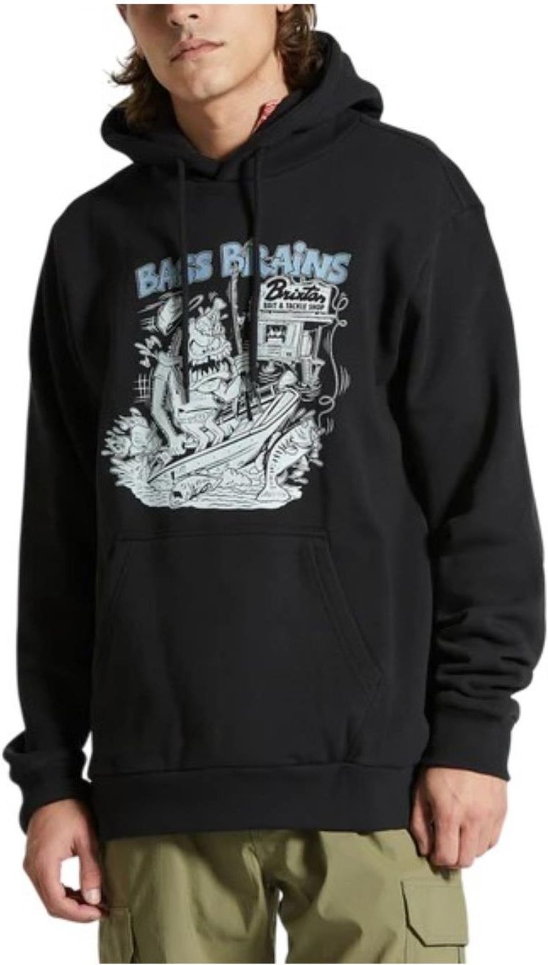 Bluza męska Brixton Bass Brain Monster Hood kangurka dresowa M - Ceny i ...