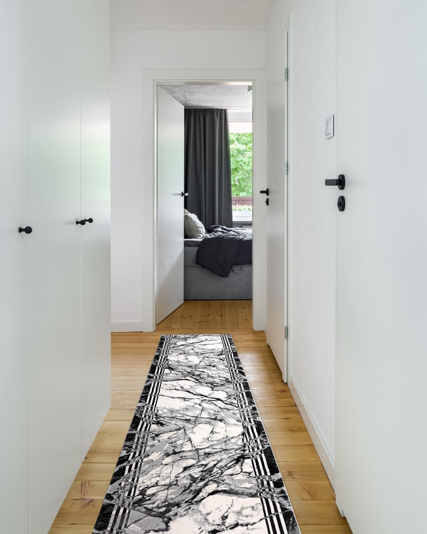 BestenTeppicheDe Chodnik Tuls 51210 Marmur Antracyt 90Cm Szary 90X920Cm ...