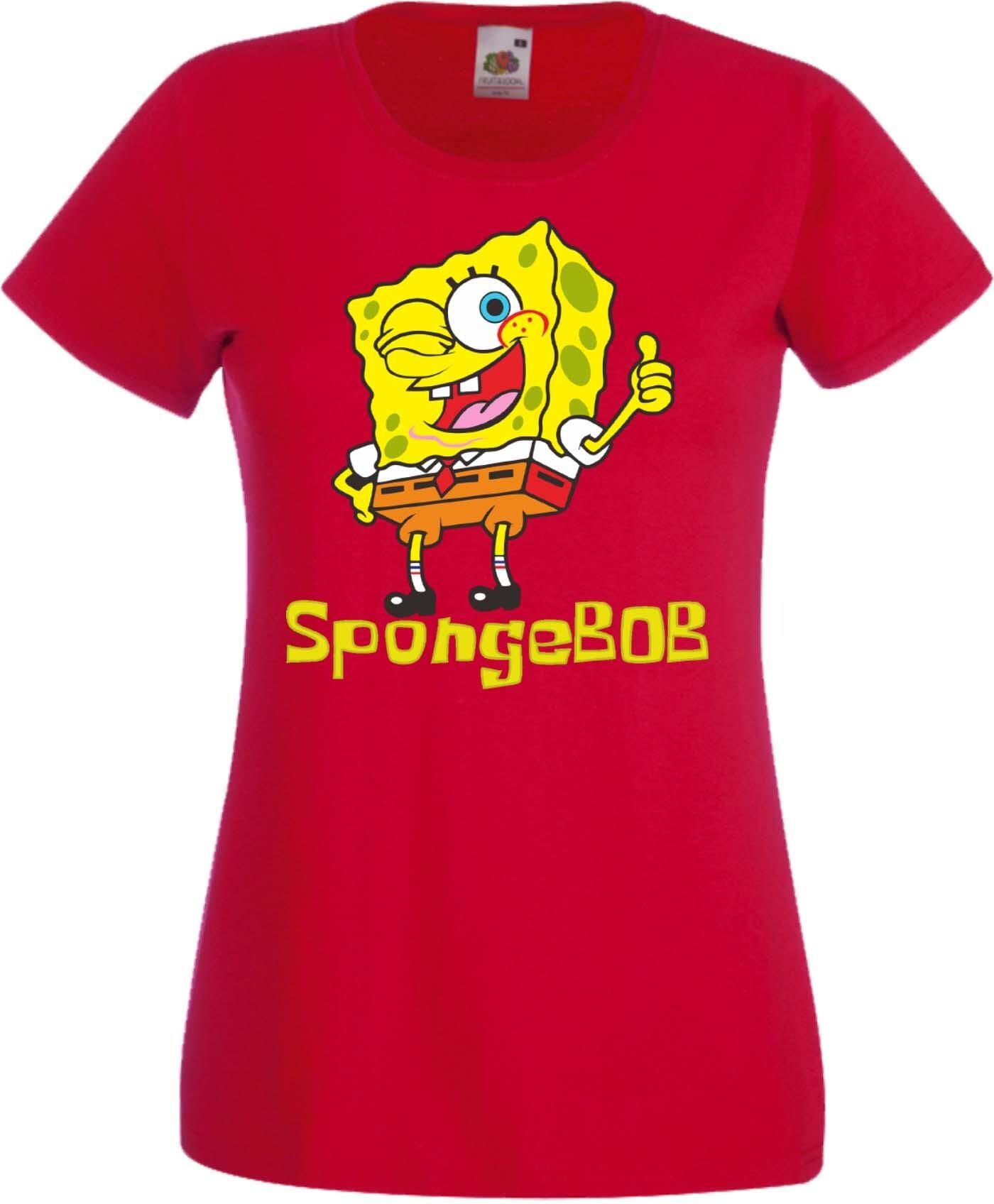 Squarepants koszulka damska Spongebob Squarepants, Lady 2XL / Czerwony ...