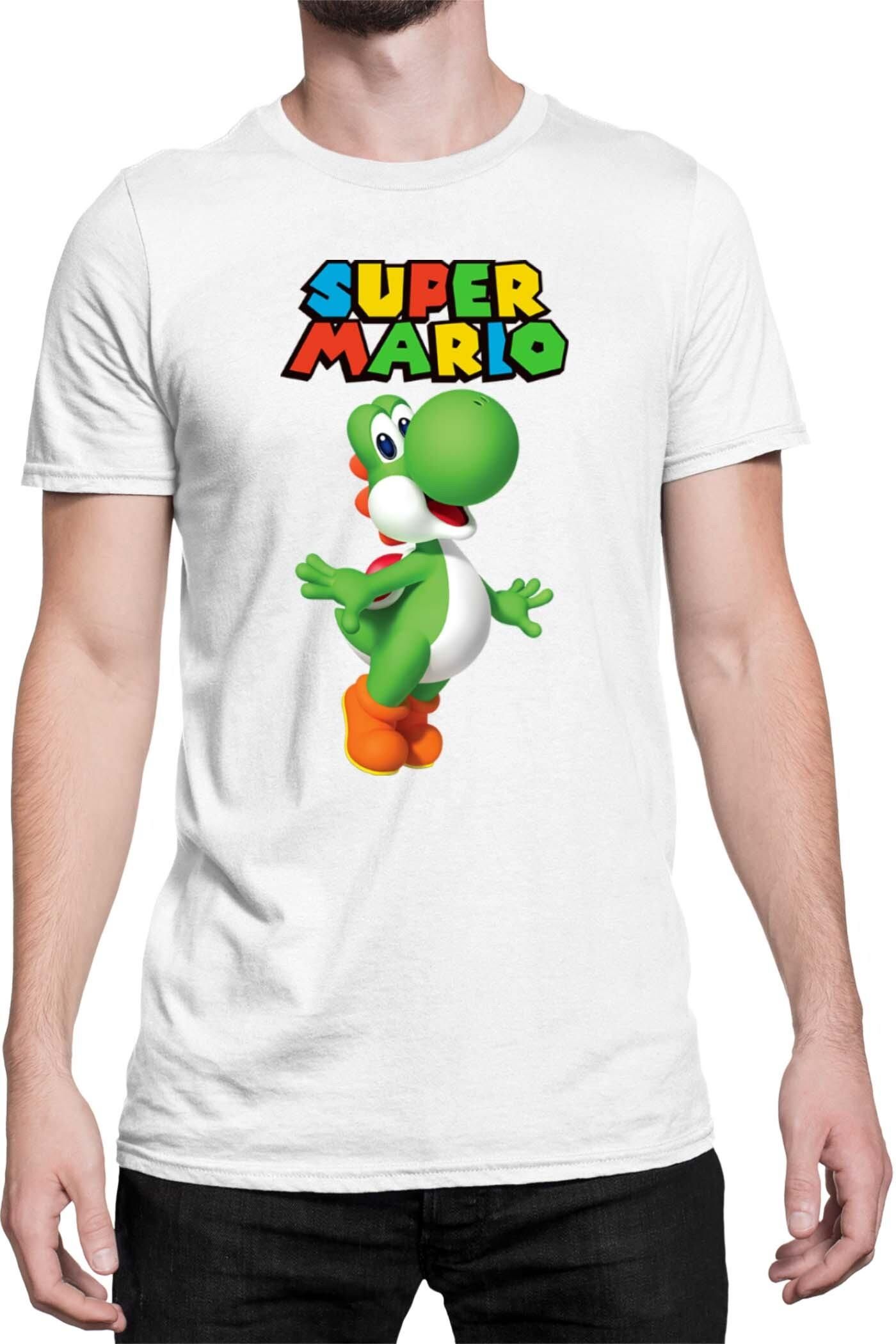 Yoshi Jumping męska koszulka Super Mario Bros Luigi Bowser, Man L ...
