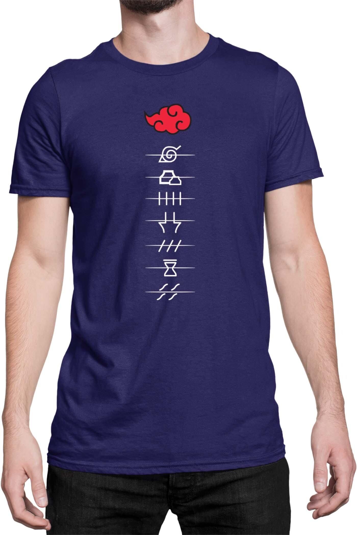 Akatsuki Members Village Symbols męska koszulka Demon Slayer Kimetsu no ...