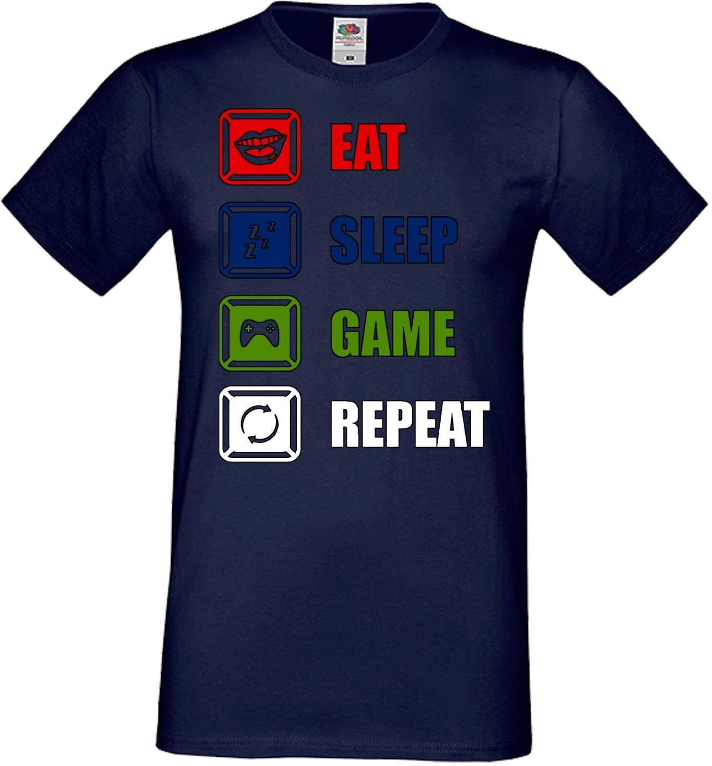 Gamer Eatsleep męska koszulka Video Games Gamer Gift, Man XL ...