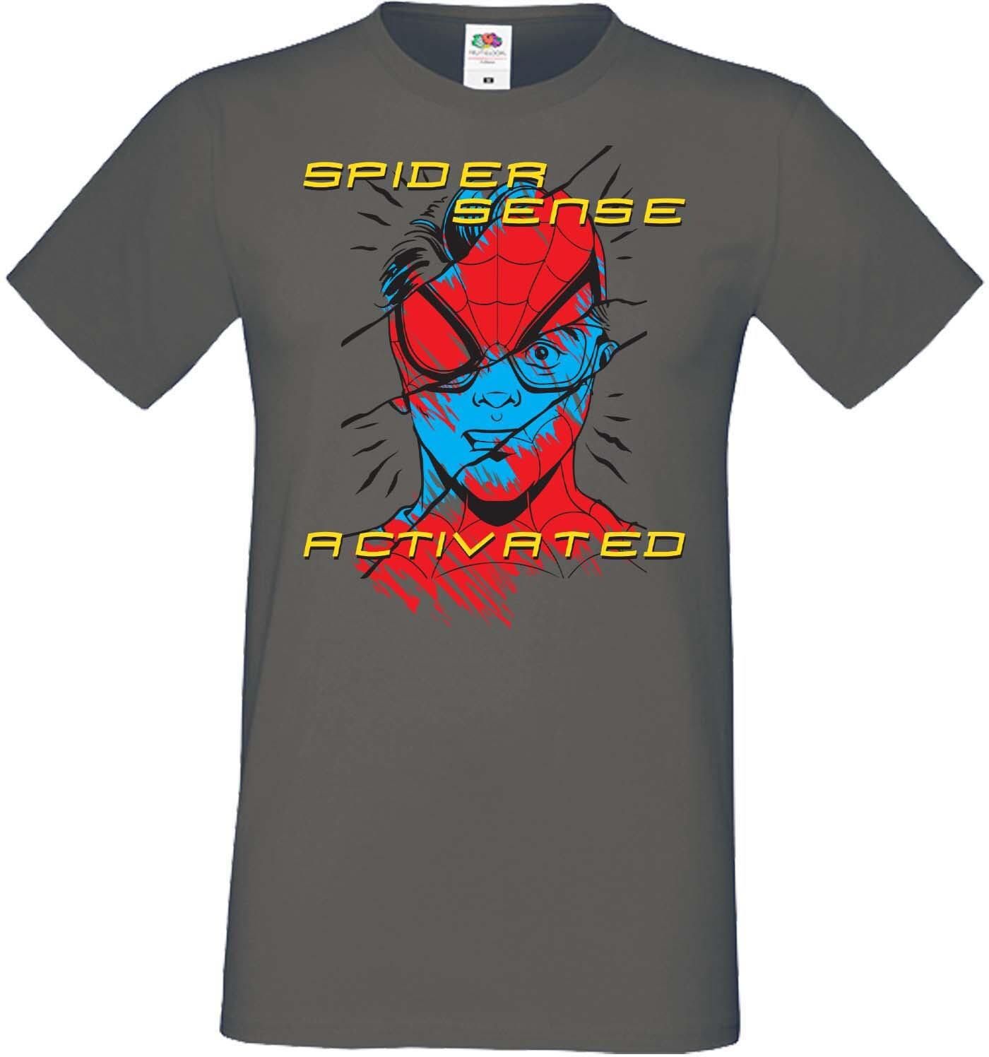 Sense Activated męska koszulka Marvel Comics Avengers Amazing Spiderman ...